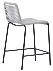 Barová židle Lindos, 2ks, světle šedá, S52,5*D53,5*V88,5