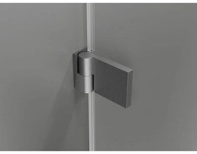 Mexen Lunar-B L sklápěcí sprchový kout levý 80 x 80 cm, čiré sklo, broušený grafit, 832L-080-080-66-00-L
