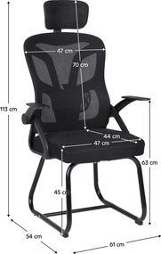 Kancelářská židle, černá, SITAO