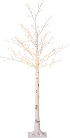 HOMCOM Umělý strom, umělý sakurovník, s 120 LED, 3 úrovně jasu, teplá bílá, realistická kůra, 21 x 150 cm