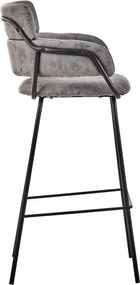 Černá/šedá čalouněná barová židle Tamzin – Premier Housewares