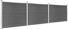 Set plotového dílce WPC 526 x 146 cm černý 3070460