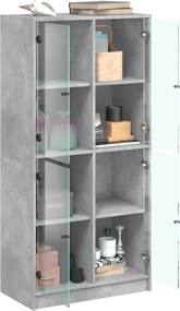 Highboard s dvířky betonově šedý 68x37x142 cm kompozitní dřevo 3295860