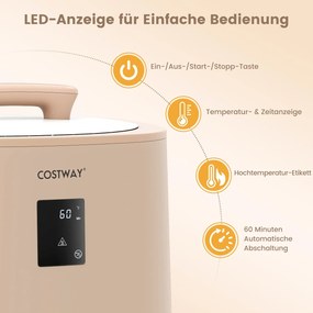 Costway Ohřívač ručníků 18 L stropní ohřívač s LED displejem a automatickým