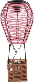 Solární lucerna balón s LED osvětlením PLA113 PINK-S