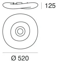 Stilnovo Mr.Magoo, stropní svítidlo z polyethylenu, 23W LED 4000K stmívatelné DALI, prům. 52cm