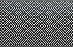 Venkovní koberec ARAKIL bílý a černý 190 x 290 cm PP 310431