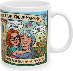 Personalizovaný hrnek z vlastní fotky pro rodinu – Komiksový styl
