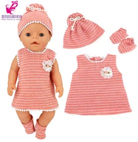 Oblečky pro American girl a Baby Born 43 cm Varianta: A10 růžový set proužek