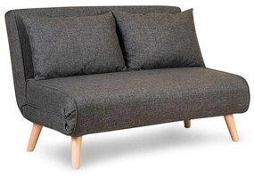 Designová rozkládací pohovka Felicitas 120 cm tmavě šedá