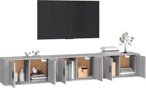 Nástěnné TV skříňky 3 ks šedé sonoma 80 x 34,5 x 40 cm 3188364