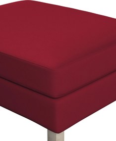Potah na podnožku IKEA Karlstad barva červená látka pletený vzor