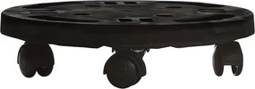 Vozík na rostliny na kolečkách průměr 30 cm černý 170 kg 151829