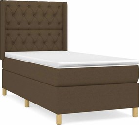 Box spring postel s matrací tmavě hnědá 80x200 cm textil 3132188