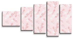 Sablio Obraz - 5-dílný Růžové rostliny - 100x60 cm