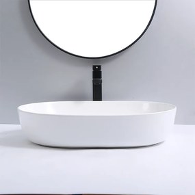 Erga Paola, umyvadlo na desku 800x400x135 mm, bílá lesklá, ERG-V03-9487E-WH