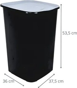 Belli e Forti odpadkový koš RECYCLING černý, šedé víko / Odpadkový koš