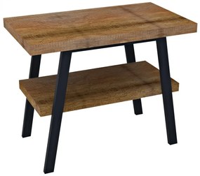 Sapho TWIGA umyvadlový stolek 100x72x50 cm, černá mat/old wood VC442-100-8