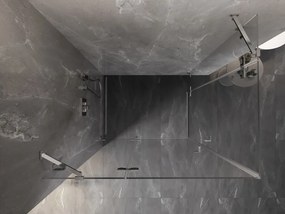 Mexen Lunar Duo výklopný sprchový kout 85 x 80 cm, 8mm čiré sklo, chromový profil, 834-085L-080P-01-00
