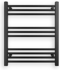 Erga Puerto, topné těleso 700x600 mm, 357W, černá matná, ERG-LAV-GRZE-BK-6070