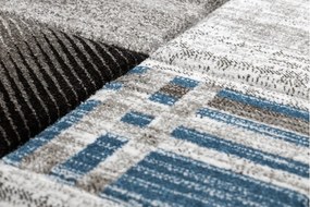 Kusový koberec ALTER Siena čtverce/mřížka modrý