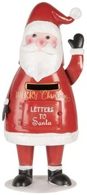 Červená kovová schránka ve tvaru Santy Letters to Santa - 16*14*35 cm