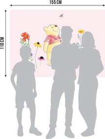 Dětská vliesová fototapeta na zed' Medvídek Pú Květiny, Disney | 155 x 110 cm | DFTDNM 5266