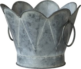 Dekorační plechový antik květináč Arches - Ø 20*14cm
