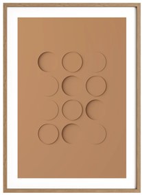 Idealform Poster no. 3 Shadow forms Barva: Terracotta, Velikost: 500x700 mm