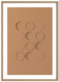 Idealform Poster no. 3 Shadow forms Barva: Terracotta, Velikost: 300x400 mm