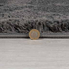 Flair Rugs koberce Kusový koberec Shaggy Teddy Charcoal Rozměry koberců: 160x230