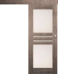 posuvné interiérové dveře na stěnu vasco doors MADERA model 6 Průchozí rozměr: 70 x 197 cm, Orientace dveří: Levé dveře, Dekor: Dub rustikální
