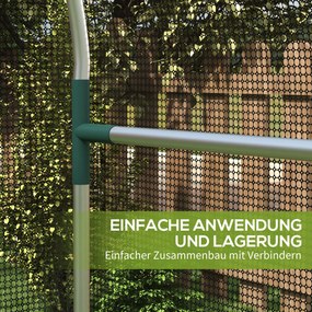 Zahradní síť proti hmyzu Outsunny 1,2x1,2 m s ocelovým rámem HDPE černá, účinná ochrana proti škůdcům na zahradě a balkoně | Aosom.de