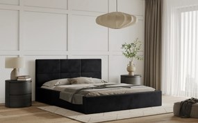 Postel TIVOLI 140x200 černá s úložným prostorem