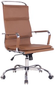 Kancelářská židle Sawston - umělá kůže | hnědá