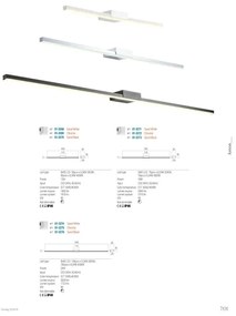 Redo01-3270-LED Koupelnové osvětlení zrcadla ASTON LED/12W/230V CRI90 IP44 černá