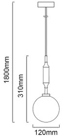 Designový lustr Ero I 31 chrom