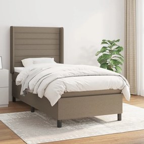 Box spring postel s matrací taupe 90x200 cm textil 3131485