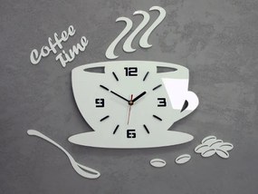 M.Clock Nástěnné akrylové 3D kuchyňské hodiny 64x43cm různé barvy Barva: Zelená