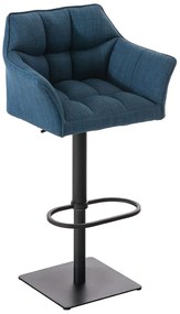 Barová židle Damas B1 ~ látka, černý rám - Modrá