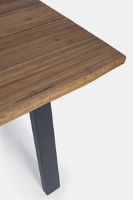 BIZZOTTO Zahradní jídelní stůl OSLO 100x200 cm s černými nohami 0806910