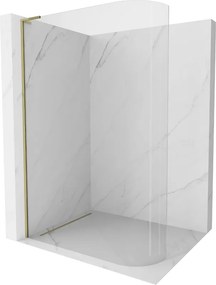Mexen Kioto L, sprchová zástěna Walk-In 80 x 200 cm, 8mm čiré sklo, zlatý lesklý profil, 800-080-103-50-06