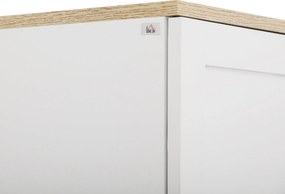 HOMCOM Kuchyňská skříňka s úložným prostorem a nastavitelnými policemi, 60x30x171 cm, bílá