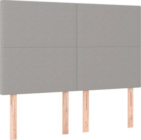 Box spring postel s matrací světle šedá 140 x 200 cm textil 3136997