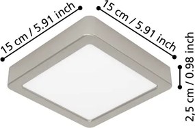Eglo 901319 - LED Str. svít. FUEVA LED/7W/230V 2700/4000/6500K 15x15 cm chrom