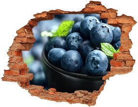 Wallmuralia Nálepka 3D díra beton Borůvky 90x70 cm