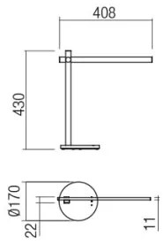 Redo 01-2213 - LED Stm. stolní lampa OMEO LED/5,5W/230V 3000/4500/6500K černá