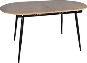 Jídelní stůl, rozkládací, dub/černá 150-190x75 cm, TAMERON
