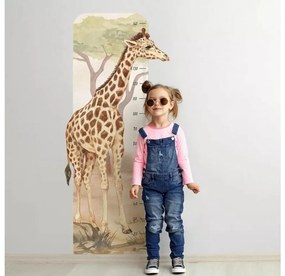 Samolepící dětský nástěnný metr Žirafa