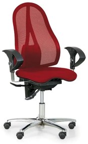 Topstar Zdravotní balanční kancelářská židle EXETER NET, červená